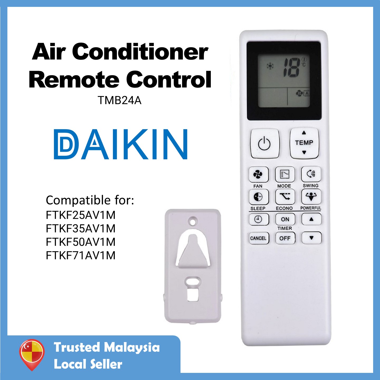 DAIKIN@ Air Cond Aircond Air Conditioner FTKF25/35/50/71AV1M Remote ...
