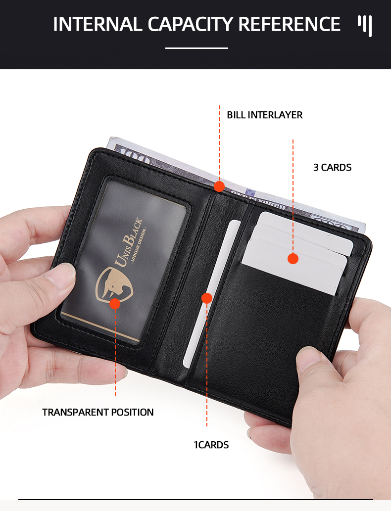 UnisBlack Small Men Wallet , Short Wallet Men , Card Holder Wallet ...