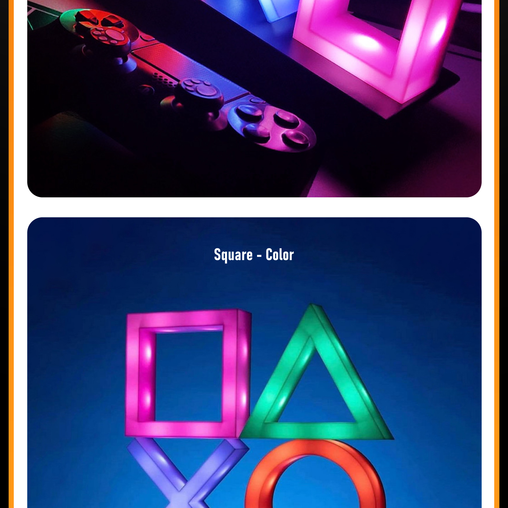 PS PS4 PS5 Icons Light 3 Phase Color Breathing Pulsing Game Icon Light ...
