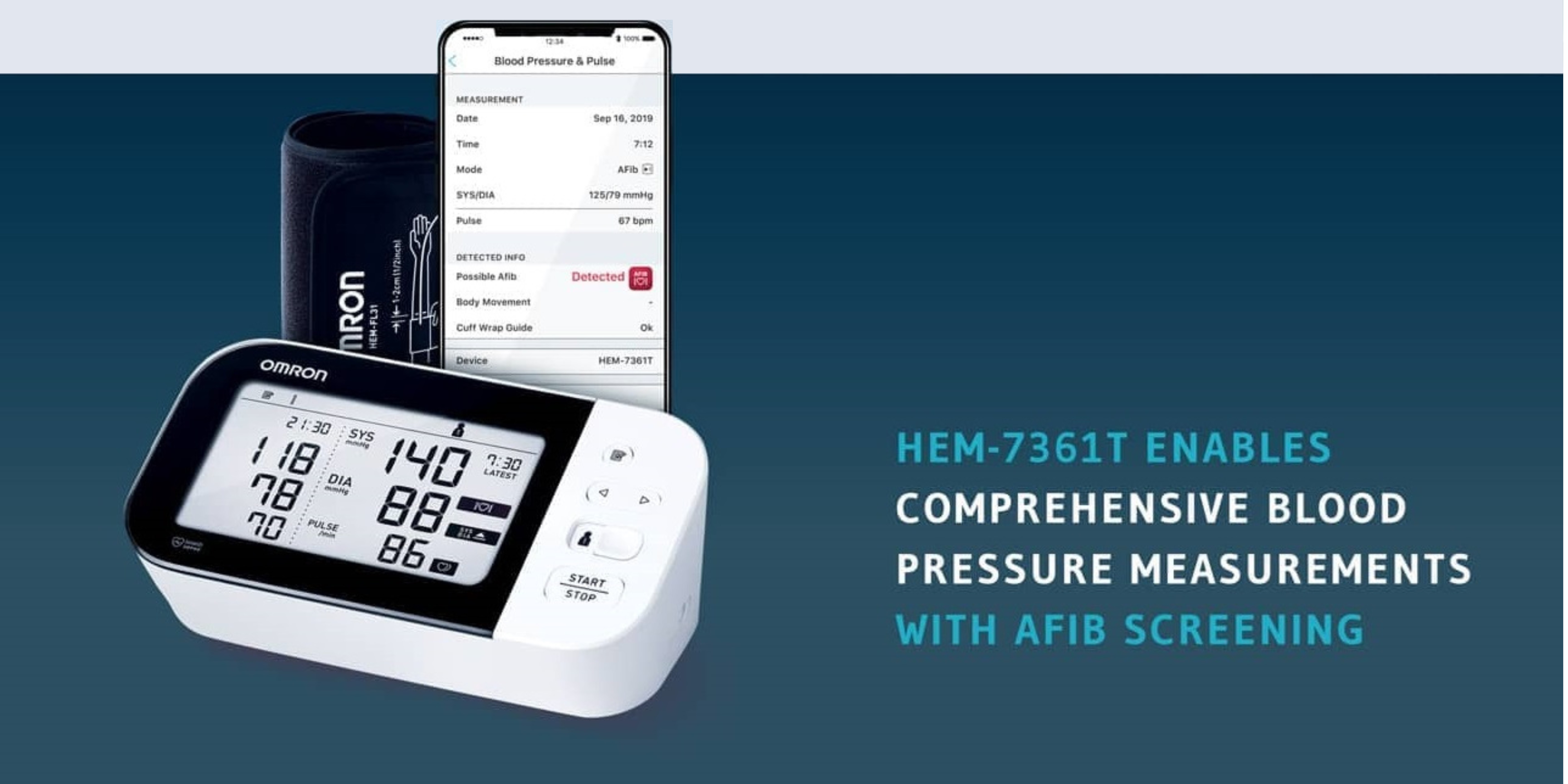 OMRON Upper Arm Blood Pressure Monitor HEM-7361T | Shopee Malaysia