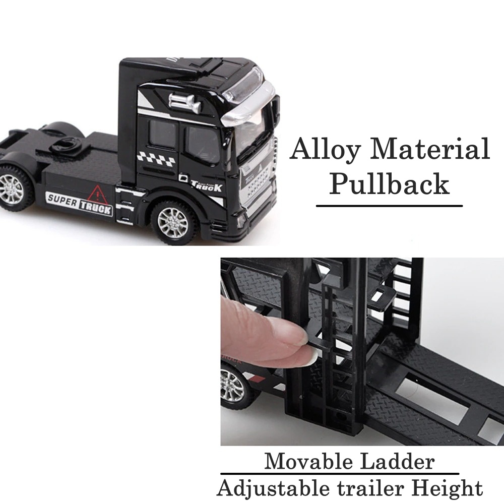 Alloy Lorry Truck Toys Transporter Truck Vehicle Trailer Toys Lori ...