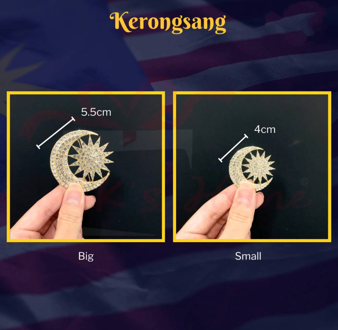 ⚡️Ready Stock⚡️Bendera Malaysia Tanjak Merdeka Kerongsang Sash ...