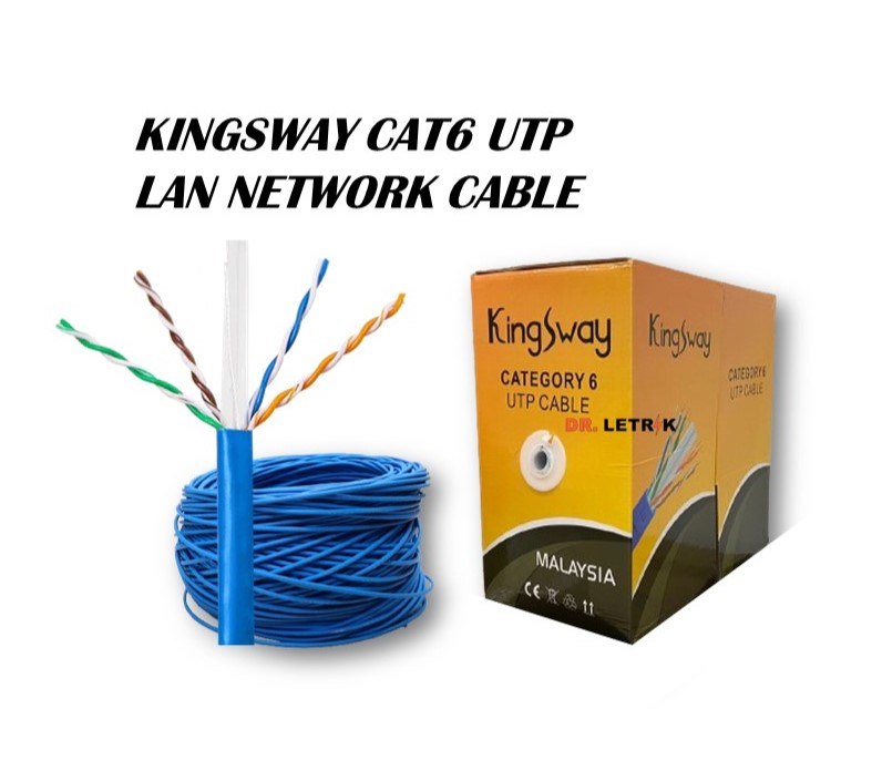 KINGSWAY Loose Cable Cat6 Category 6 UTP Lan Cable Wire Data Network ...