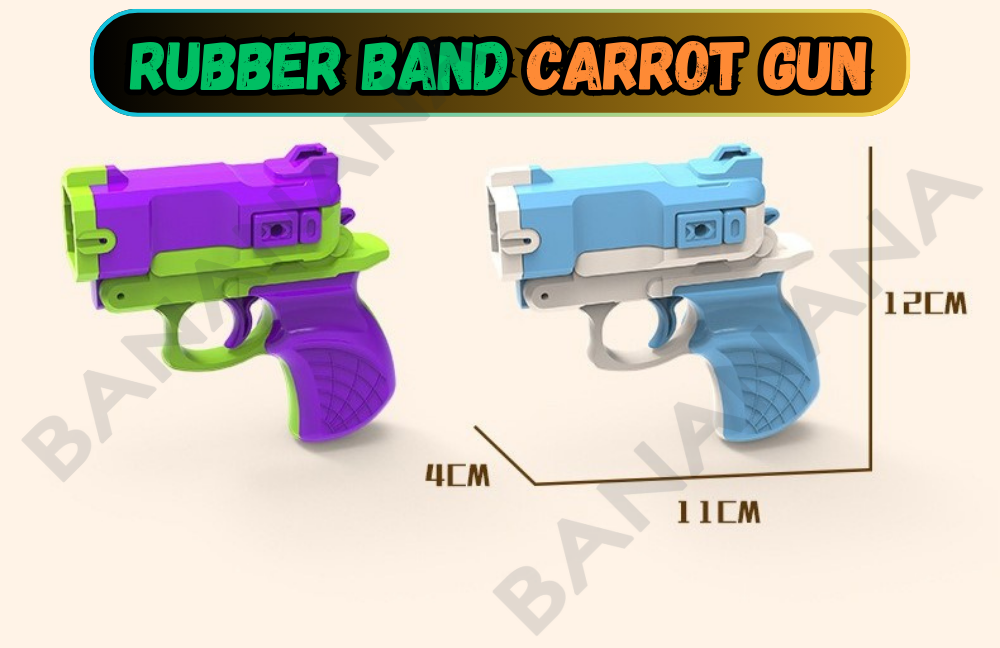 3D Gravity Carrot Gun Fidget Toy Creative Decompression Toy Mini 1911 ...