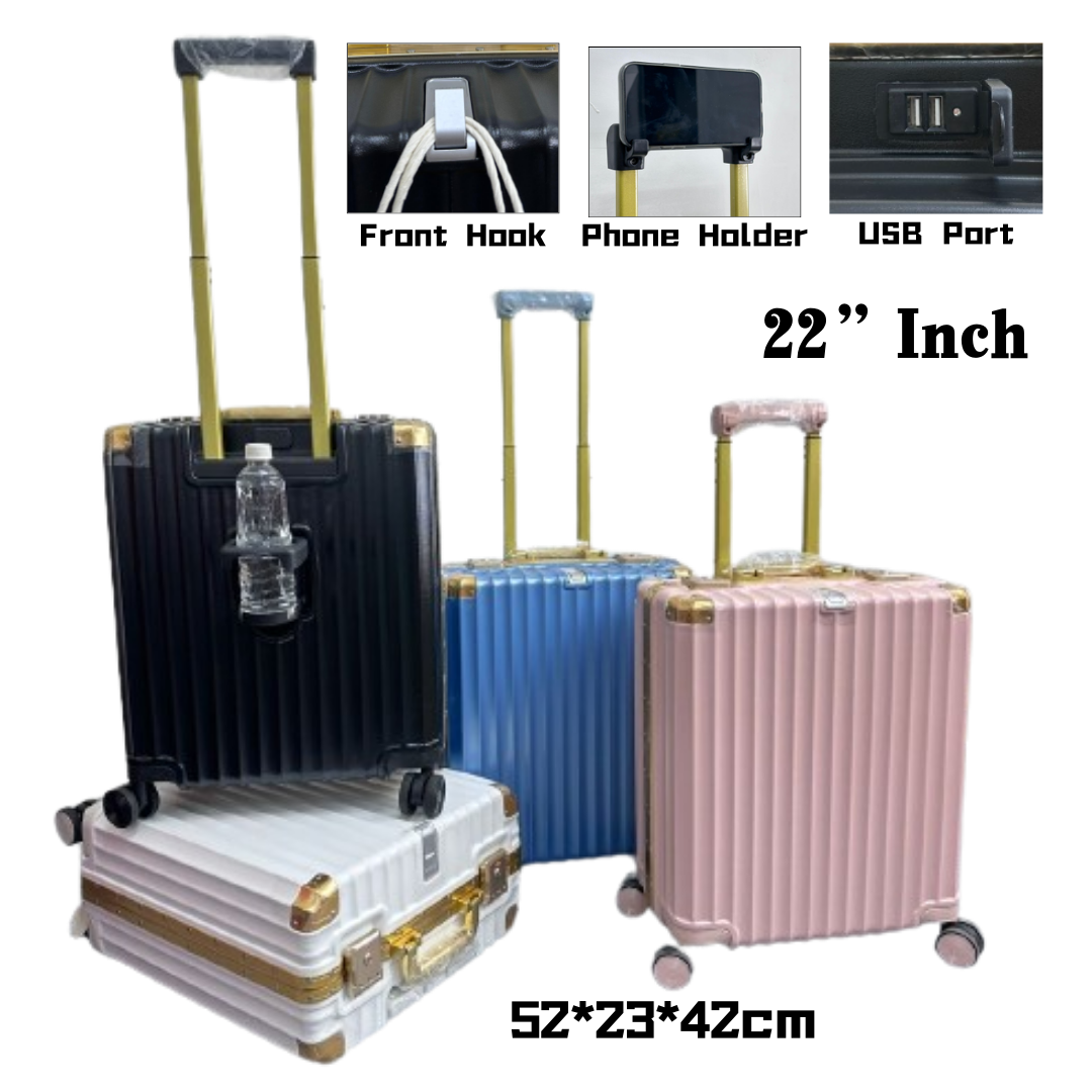 Jtarvel Captain Style Fashion Luggage Aluminum Gold Frame High Quality ...