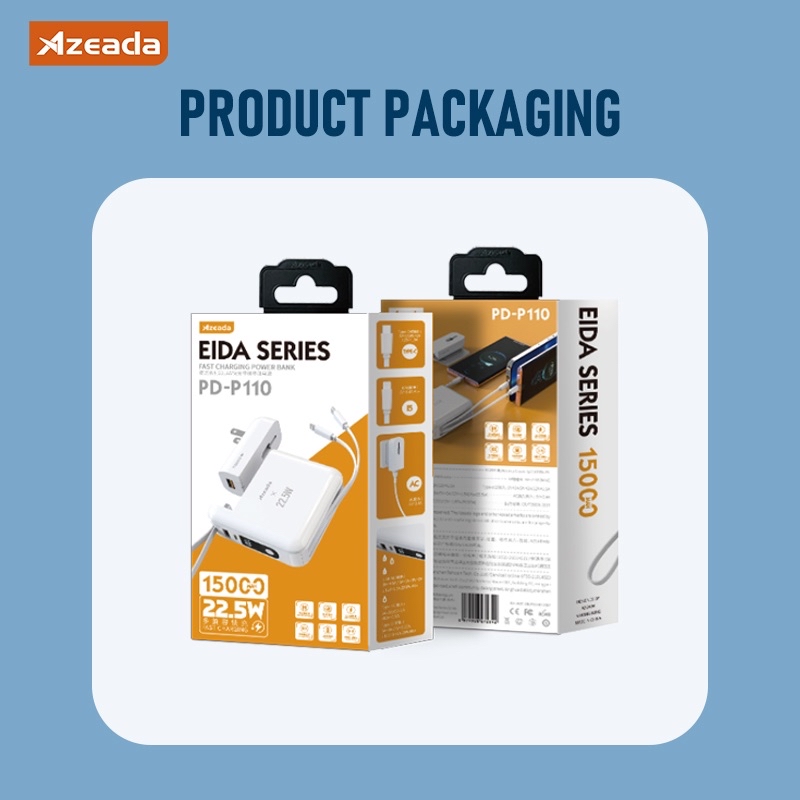 AZEADA AZ-P110 2-in 1 Adapter Charge 22.5W+PD20W Super Fast Charge ...
