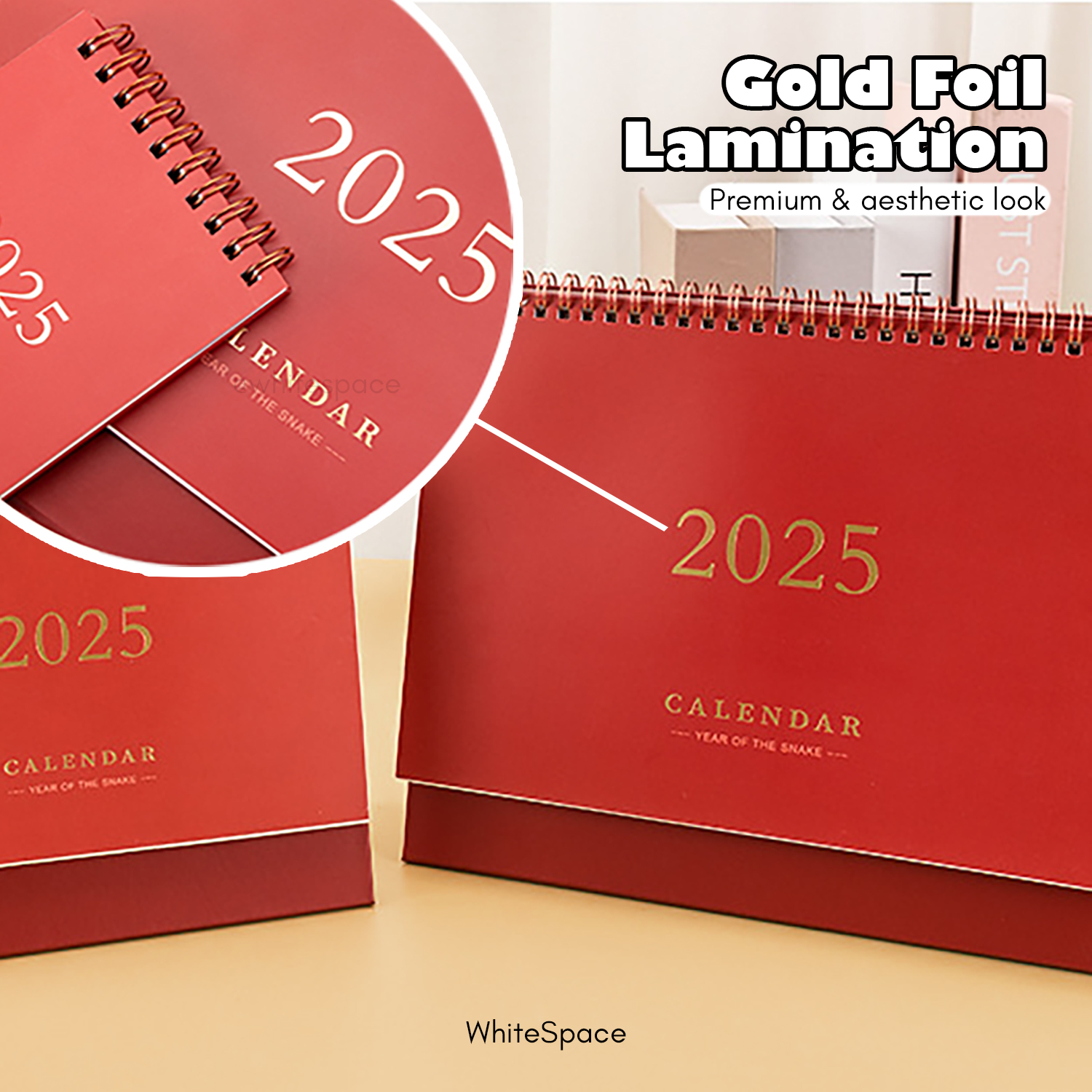 Whitespace 2025 Minimalist Desktop Calendar Big Table Kalendar Planner ...