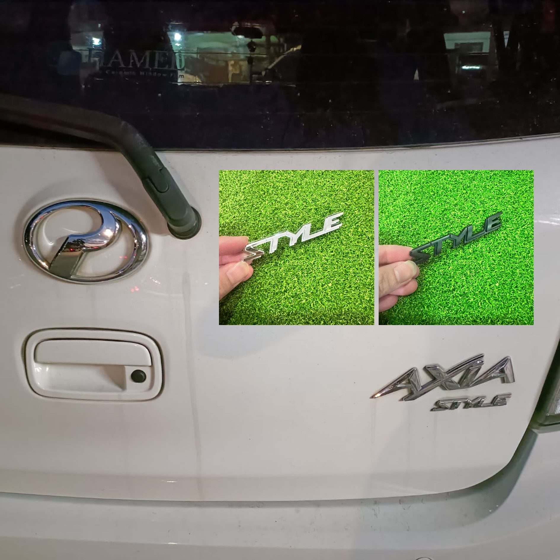 Emblem Logo style axia new model myvi sirion alza Axia Viva | Shopee ...