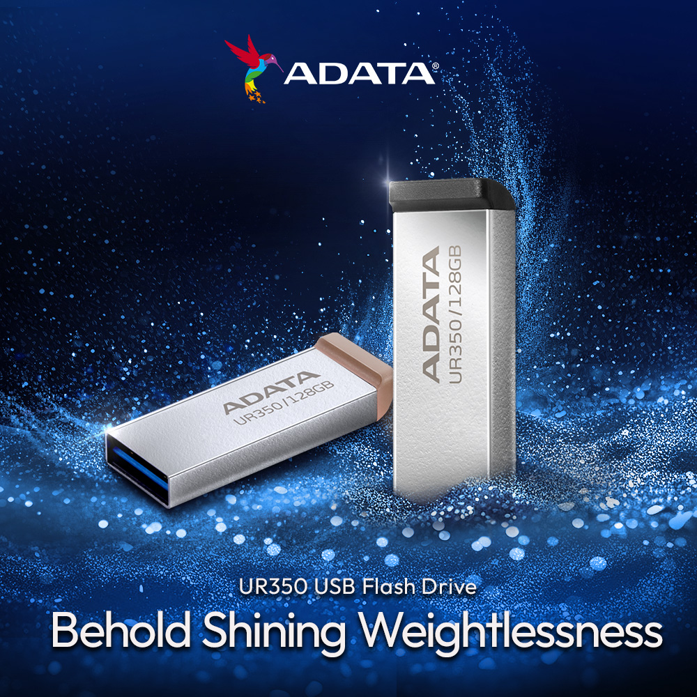 ADATA UFD USB 3.2 UR350 Lightweight Metal/Metal Gold (32GB/64GB/128GB ...