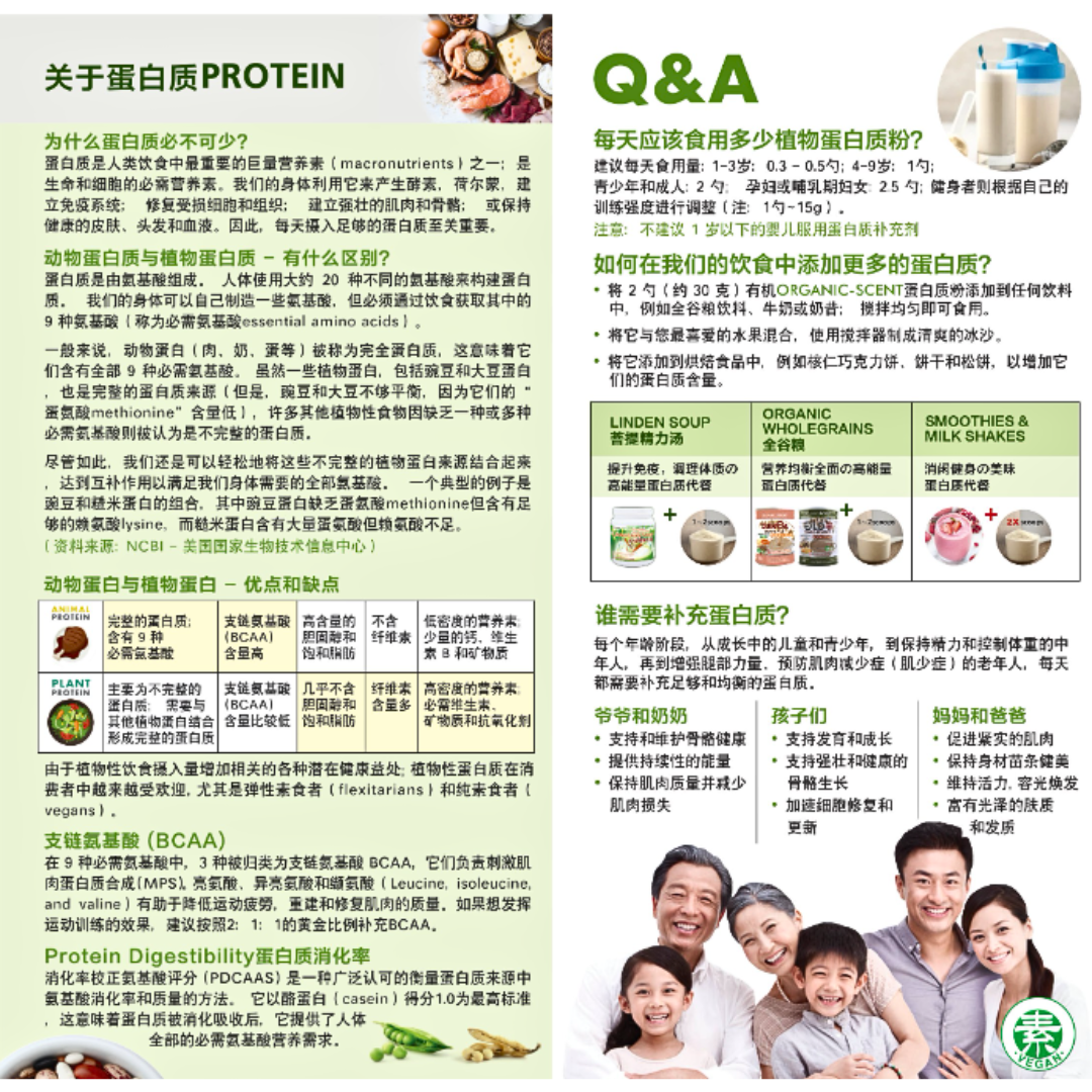 Organic Scent Plant-Based Protein Powder (500g x 2) – Twin Pack ...