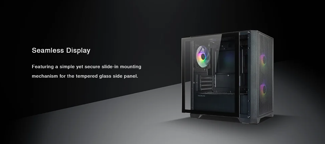 TECWARE NEO M2 Tempered Glass Micro ATX (mATX) Gaming PC Casing ...