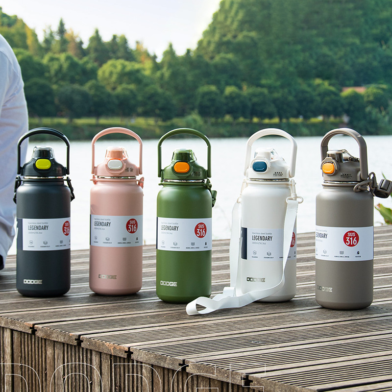 Dodge 1L/1.3L/1.6L Dual Head 316SS Stainless Steel Vacuum Flask Thermos ...