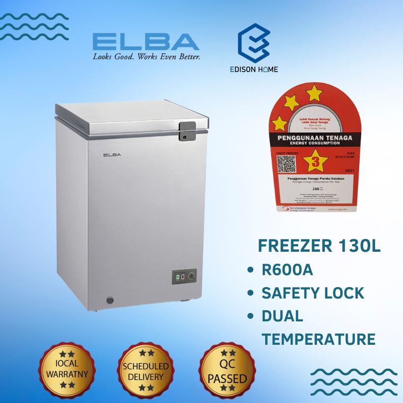 ELBA Chest Freezer Storage ARTICO EF-E1310(GR) / EF-E1915(GR) / EF ...