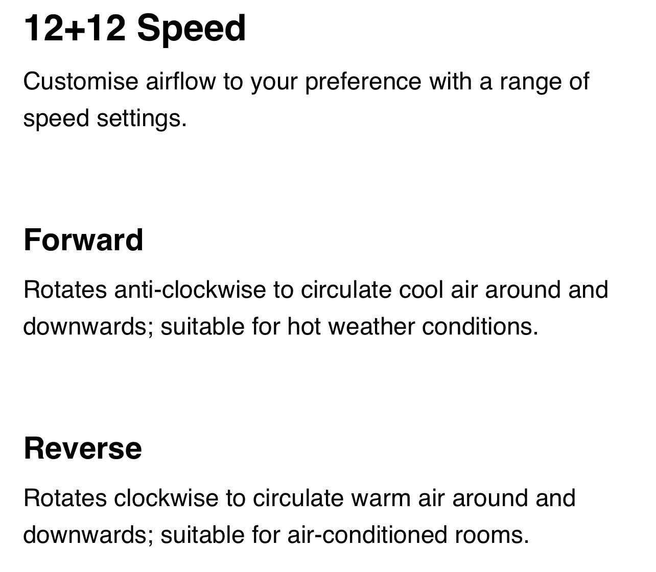 ALPHA COSA CX10/EX9 5B 56/46/40 inches DC Motor Ceiling Fan with Remote ...