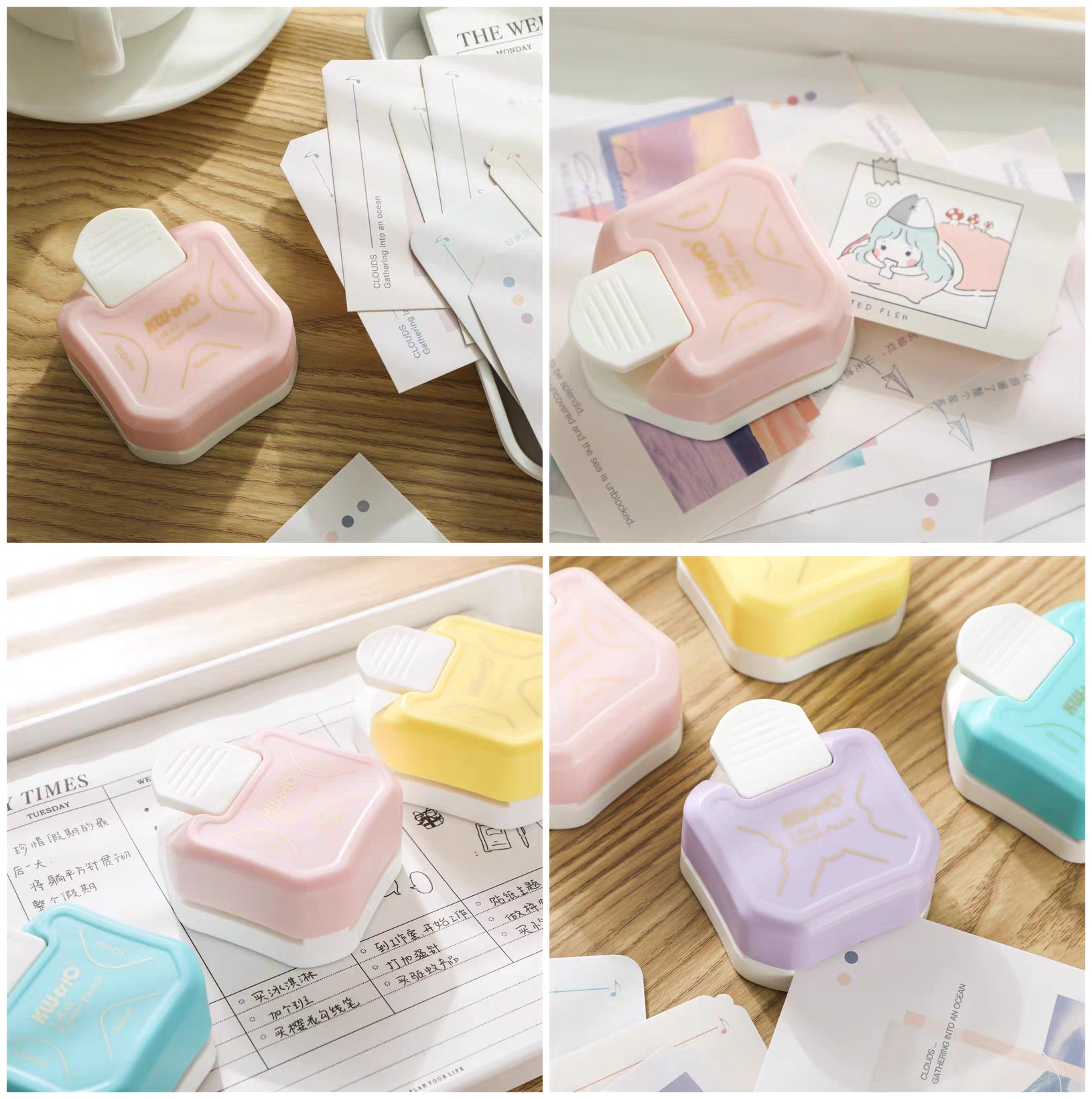 3-In-1 R4 R7 R10 Corner Rounder Round Flat Pattern Shape Paper Edge ...
