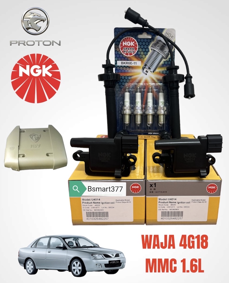 Proton ngk original plug coil waja mmc 1.6L 4g18 ignition coil with 100 ...