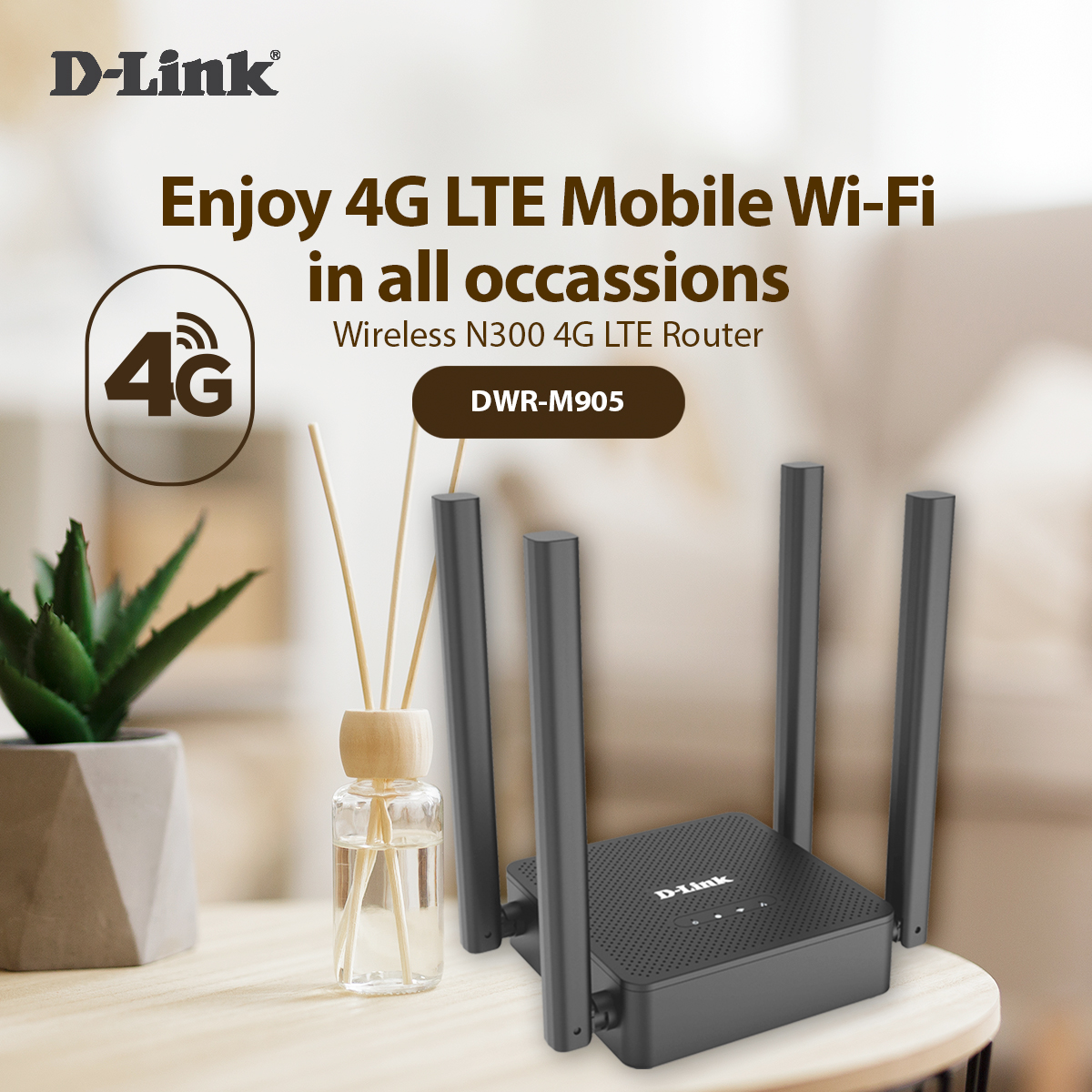 D-Link 4G LTE Mobile Sim Card Router Support Hospot unlimited data ...