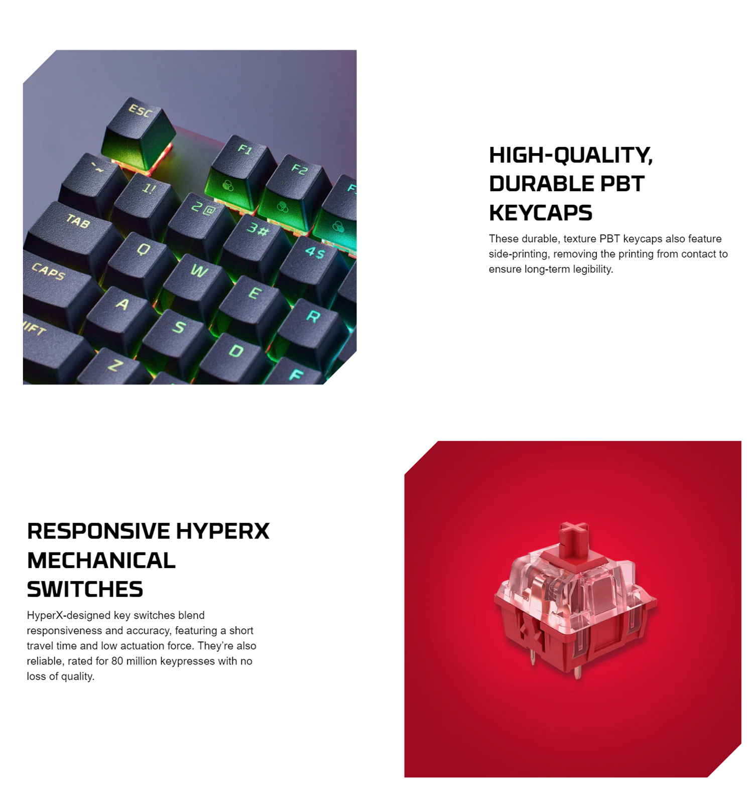 HyperX Alloy Origins PBT RGB Mechanical Keyboard with Compact Design ...