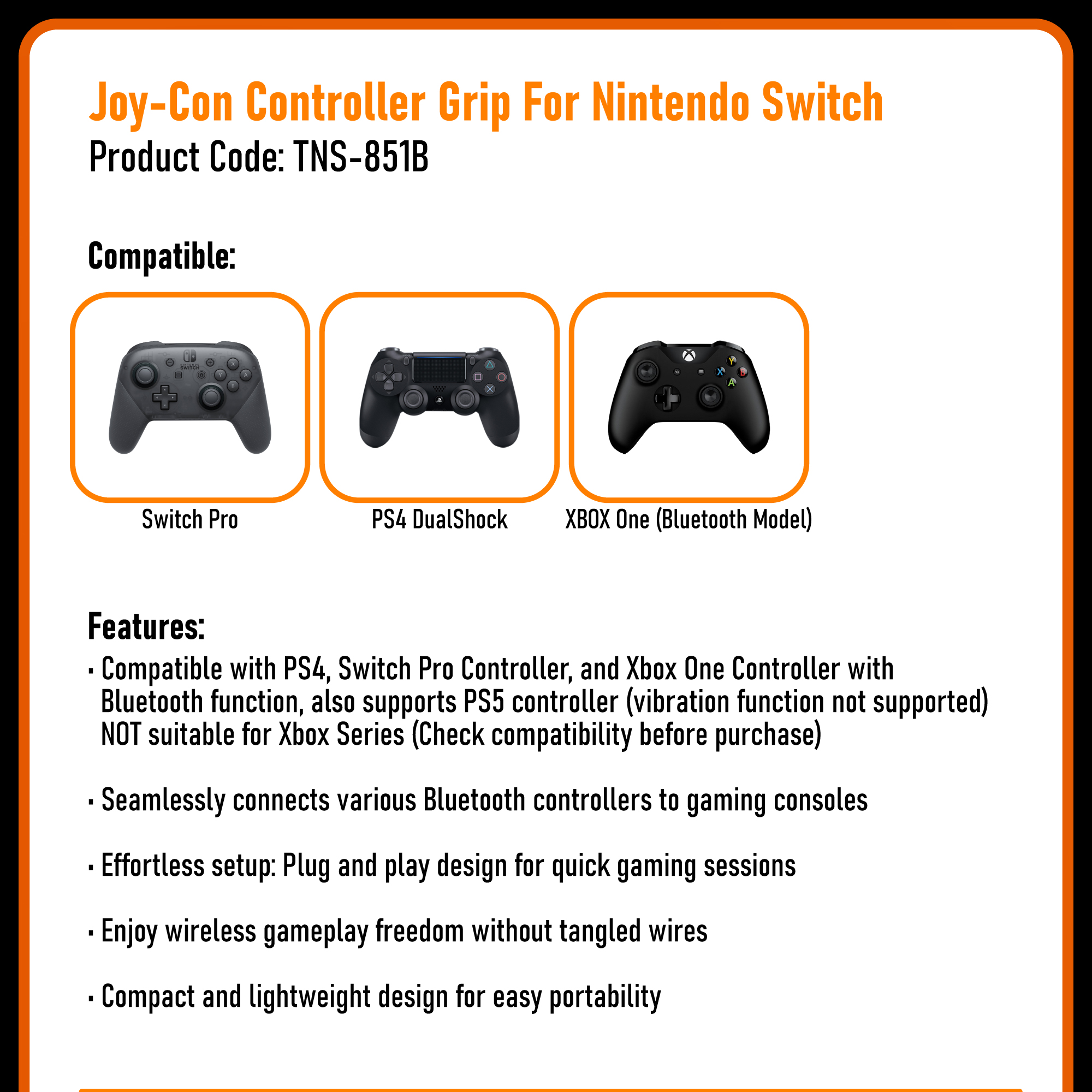 DOBE Wireless Game Controller Bluetooth Adapter PC Compatible PS4/PS5 ...