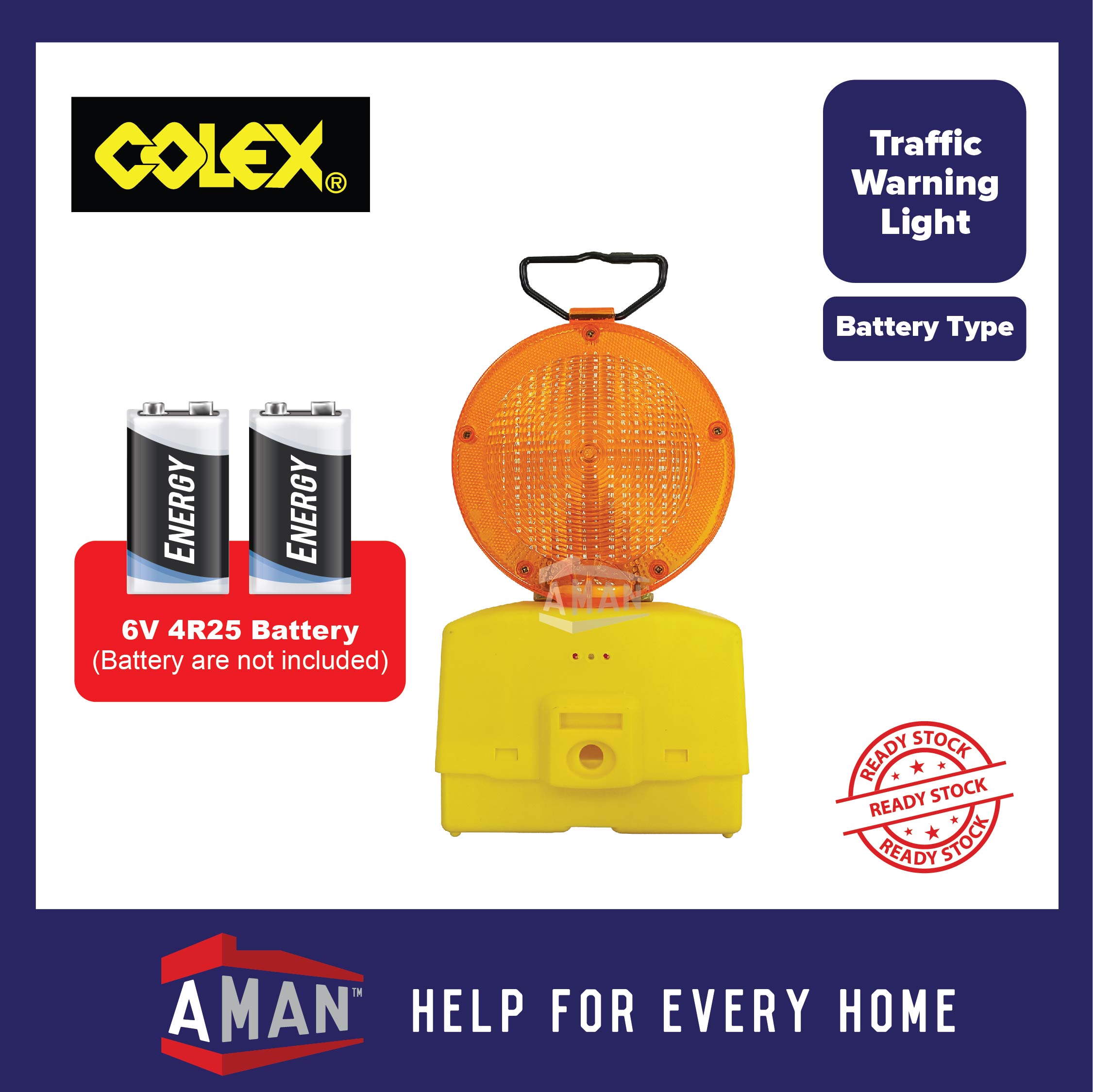 COLEX Traffic Warning Light Flashing Light Road Safety Warning LED ...
