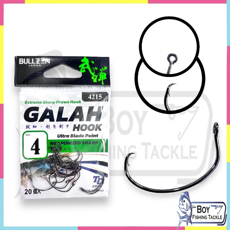 BULLZEN GALAH HOOK 4215 4216 PRAWN HOOK MATA KAIL UDANG MAUT MATA MAUT ...