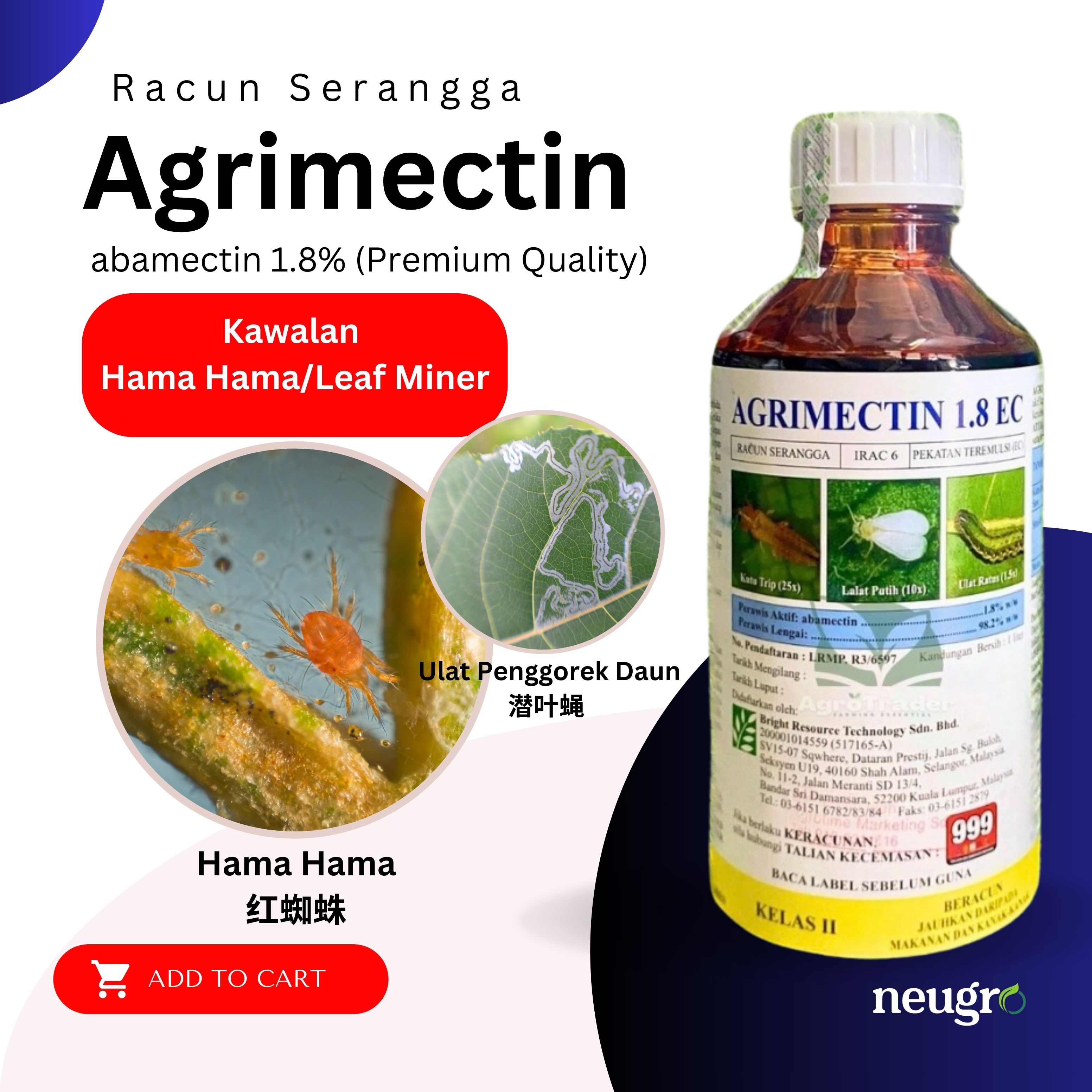 Agrimectin 1.8EC (1L) Abamectin 1.8% - Generic Zabamec/ AGRIMEC ...