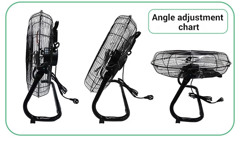 Industrial Ground Fan Electric Floor Fan Aluminum Blades Strong Wind ...
