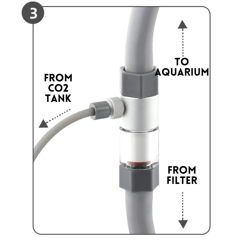 QANVEE Co2 Inline Diffuser Atomizer Super Fine Bubble Aquascape Carbon Dioxide External Diffuser ...