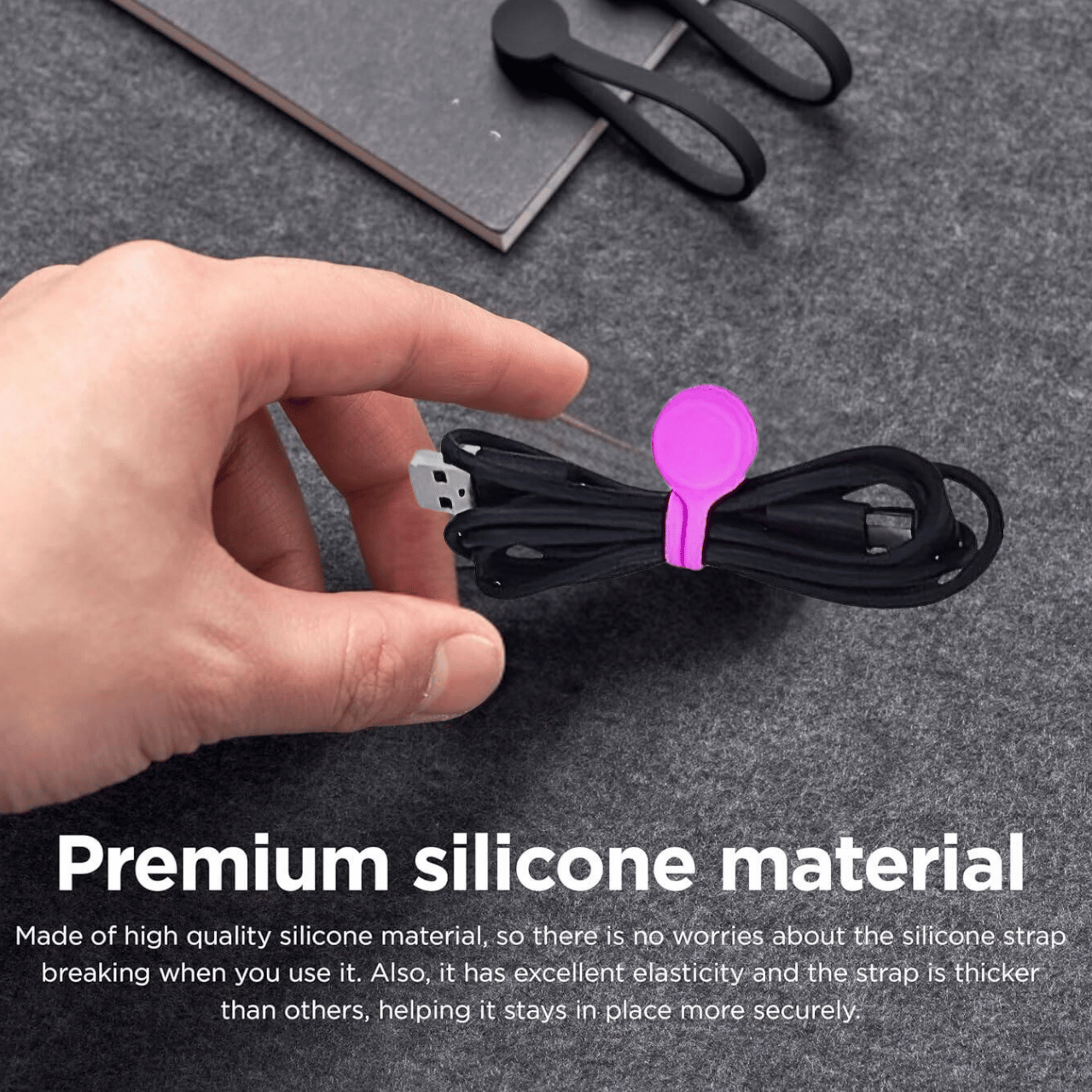 Tradlux Magnet cable Ties Cable Organizer Reusable Magnetic Cable Ties ...