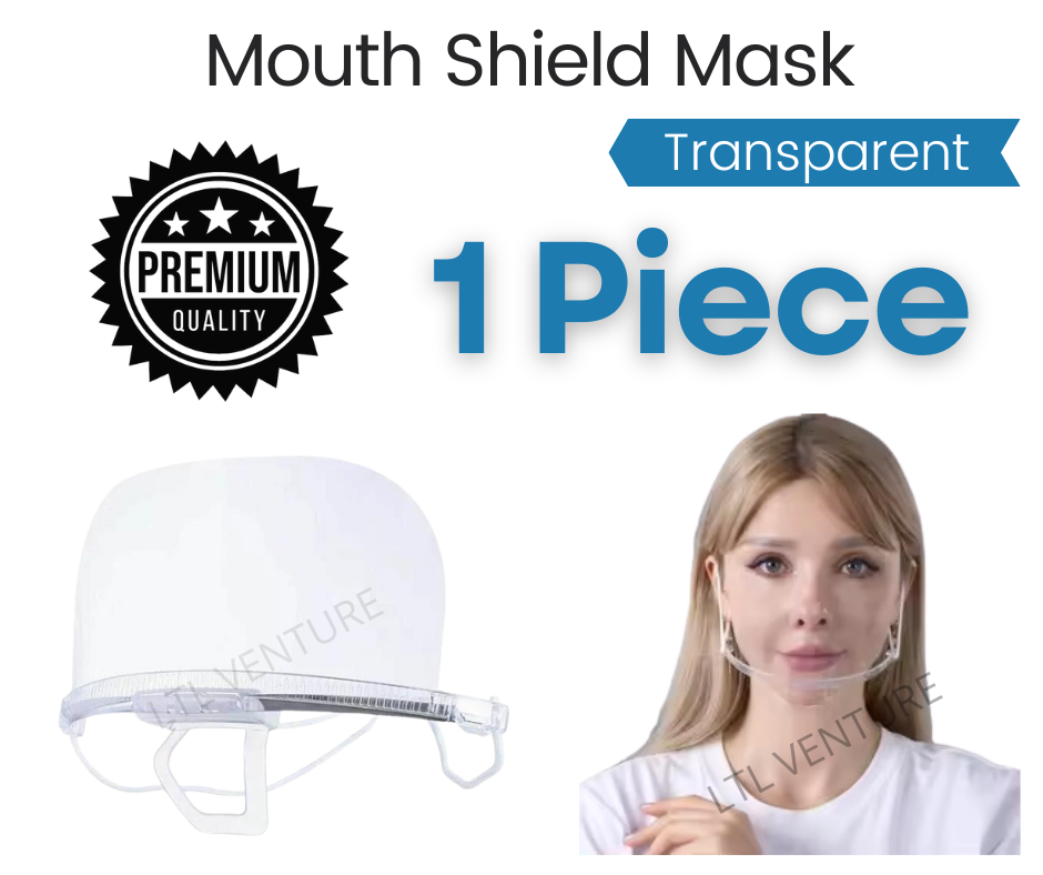(1Pcs) Mouth Shield Transparent Clear Mask Visor/Hygiene/Kitchen ...