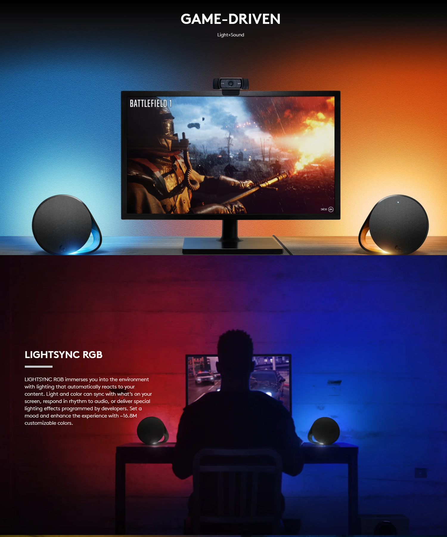 Logitech G560 LIGHTSYNC PC Gaming Speaker | 2.1 Speaker System with ...
