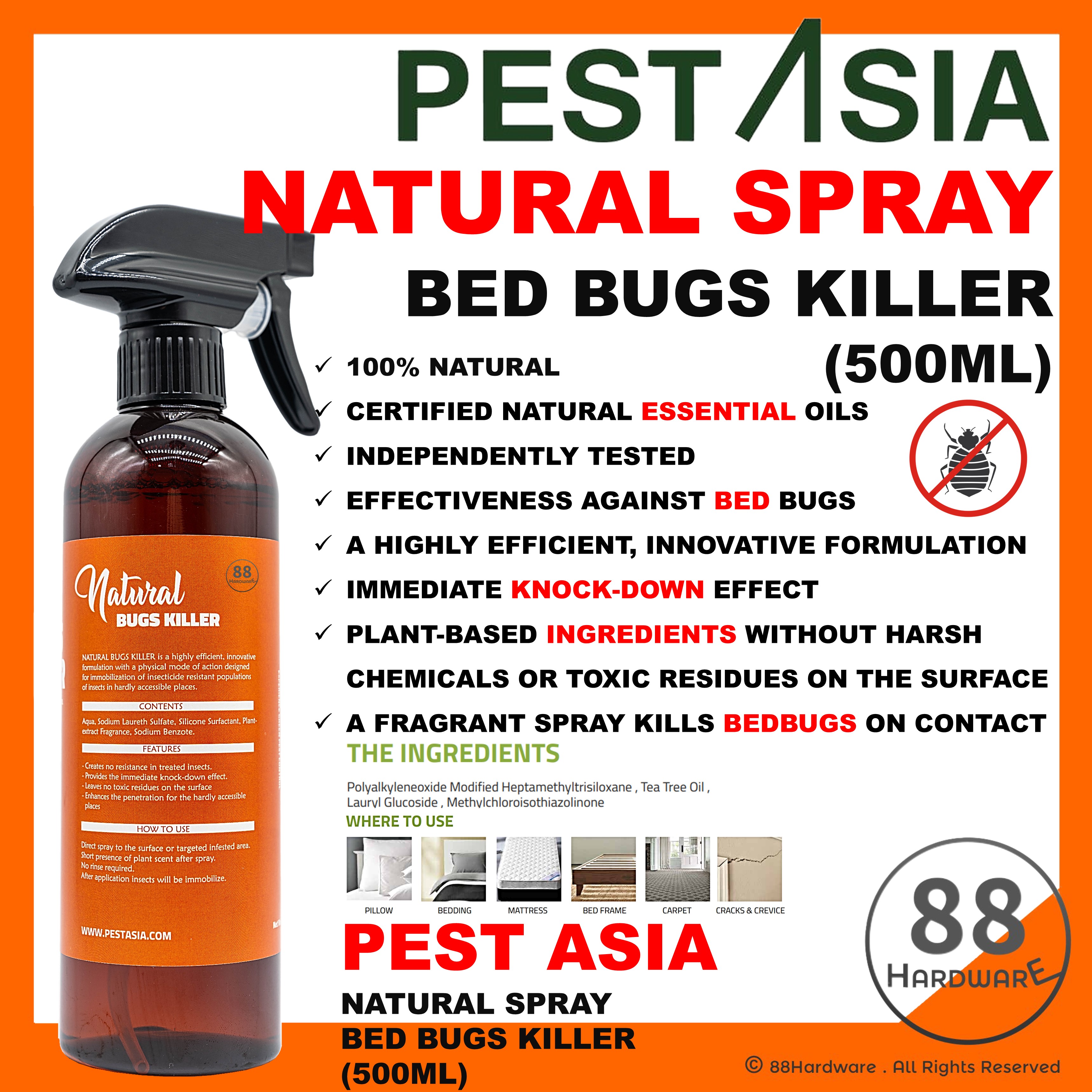 PEST ASIA END NATURAL SPRAY ANT BEDBUGS MITE RAT LIZARD REPELLENT ...
