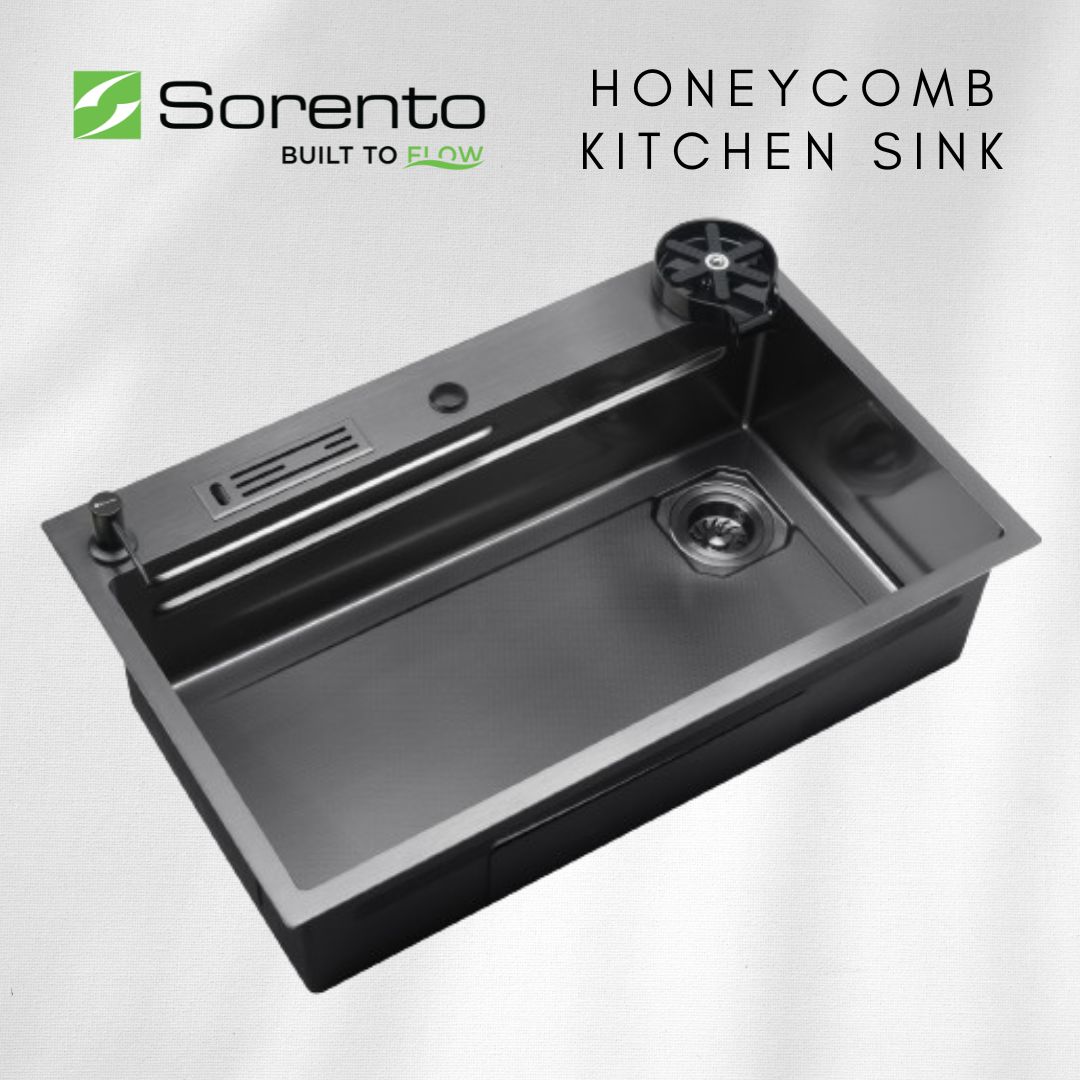 SORENTO PREMIUM COMBO 800x500 Top Mount Single Bowl 304 Stainless Steel ...