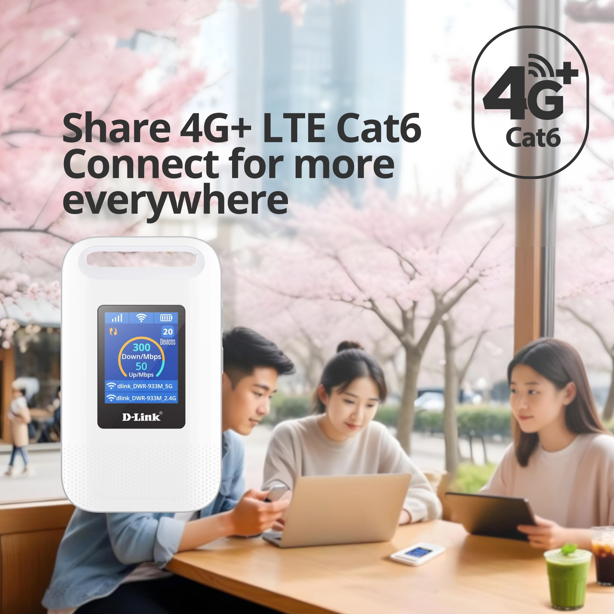 D-Link 4G+ Cat 6 LTE WiFi 6 AX600mbps Dual band Mobile Hotspot MiFi ...