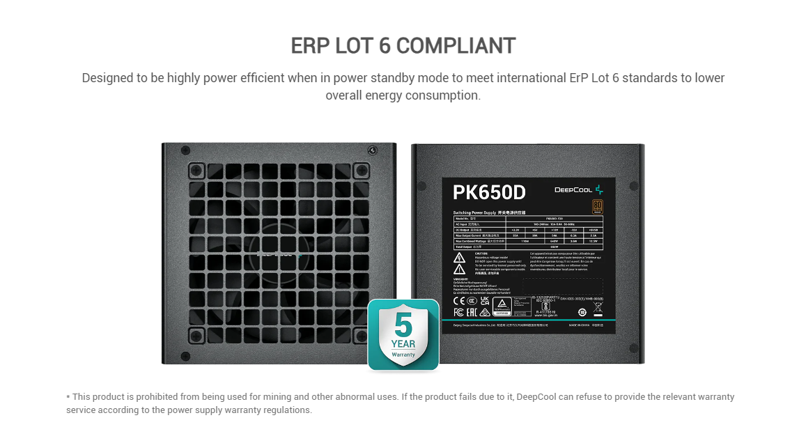 DeepCool PK450D (450W) / PK550D (550W) / PK650D (650W) / PK750W (750W ...