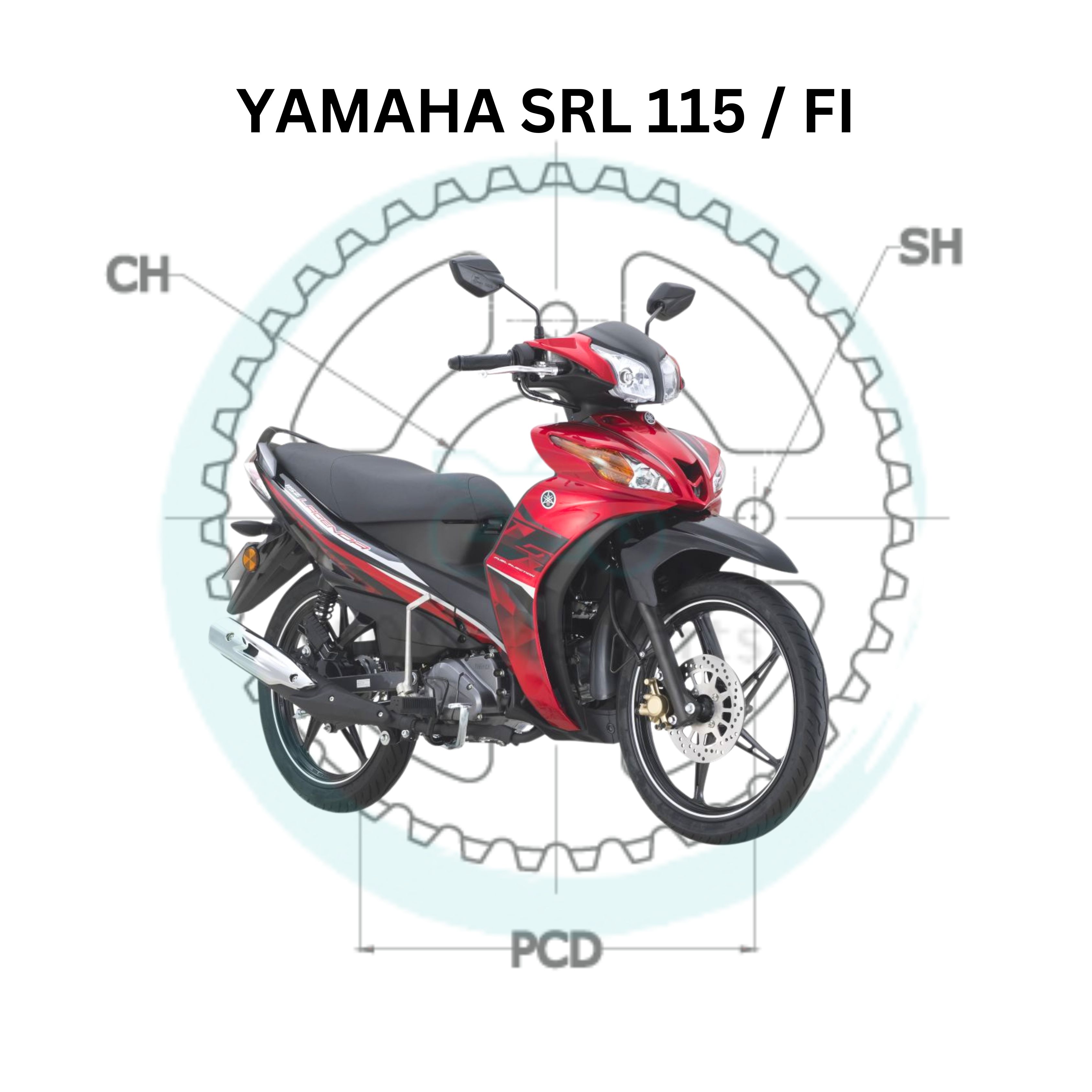 SPROCKET SET 428 SPOCKET RANTAI MOTOR YAMAHA LAGENDA 115 FI SRL 115 FI ...
