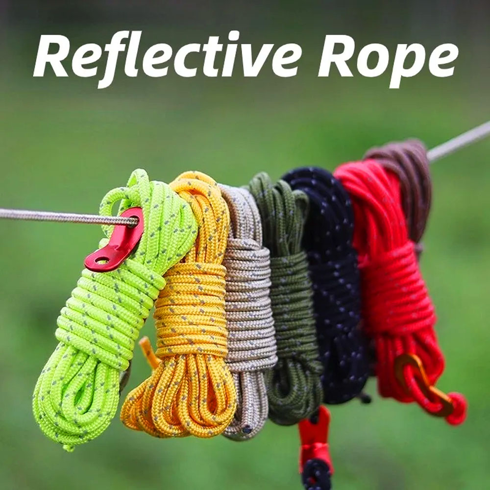 UtanKing™ 4 Meter Reflective Camping Rope Tent Ropes Flysheet Tensioner ...
