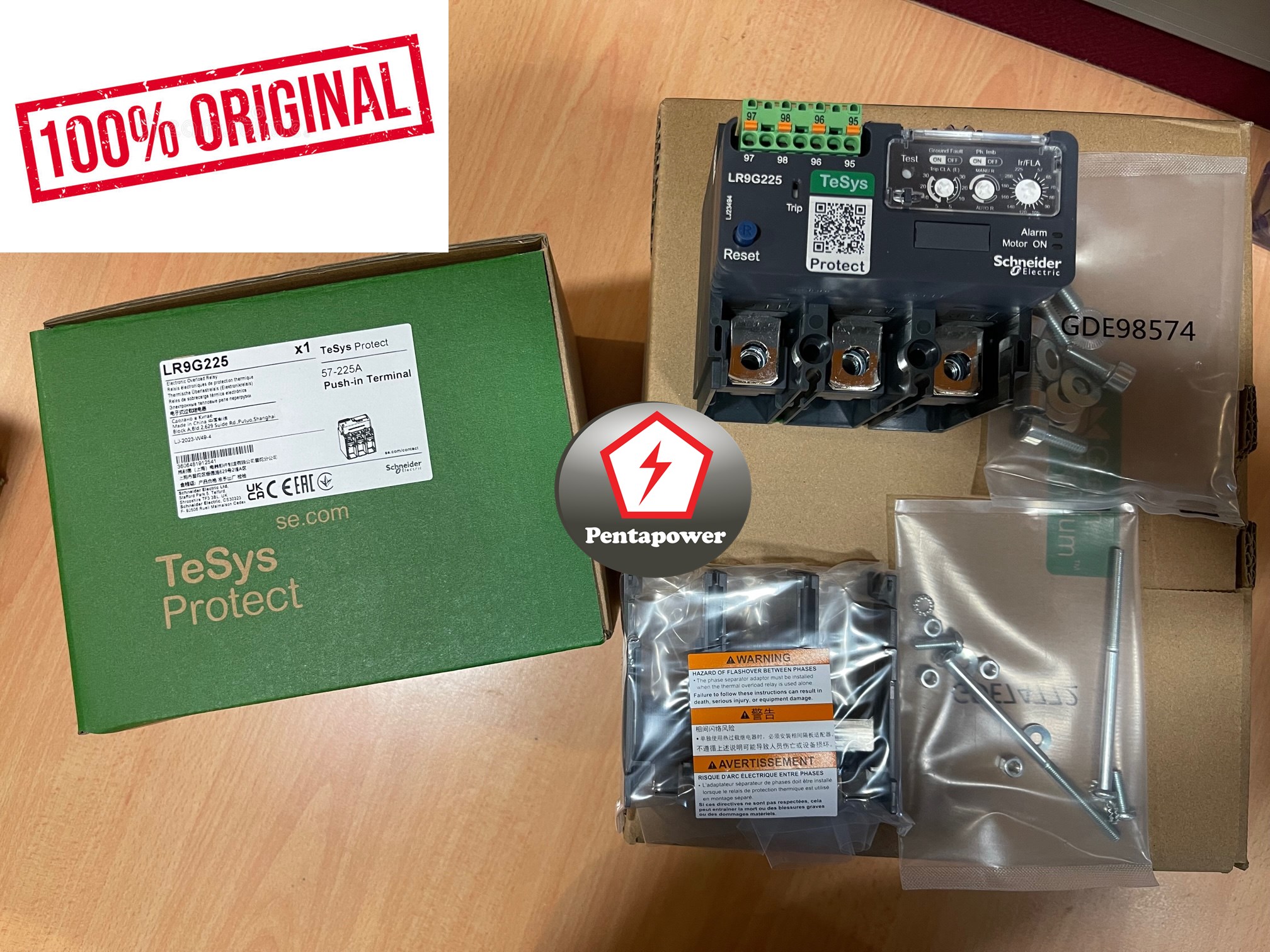 SCHNEIDER LR9G225 Electronic thermal overload relay,TeSys Giga,57-225 A ...