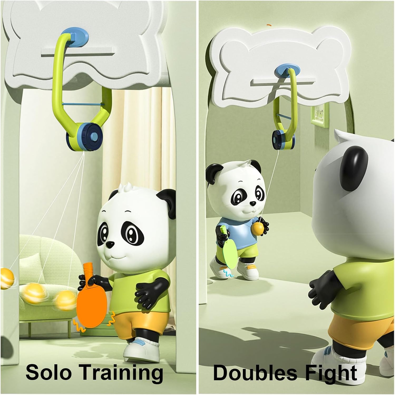Parent-child Exercise Hanging Table Tennis Trainer Portable Set Door ...
