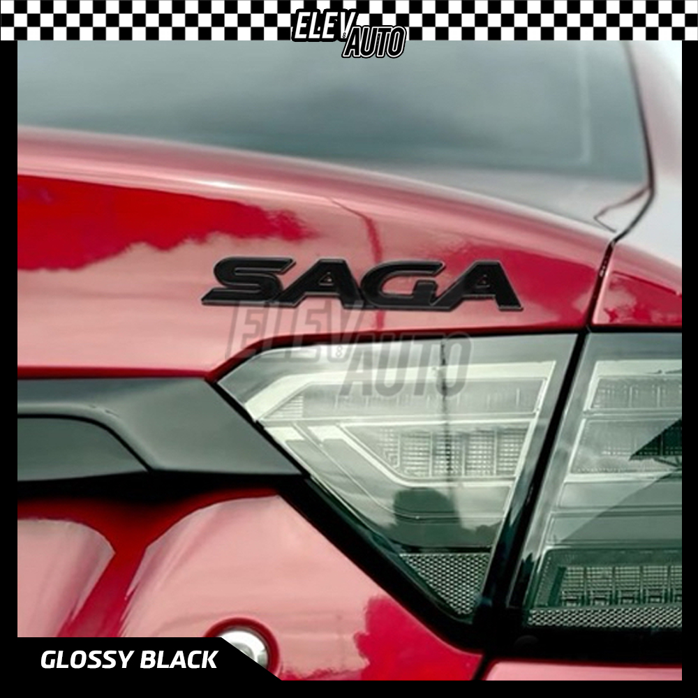 Proton Saga VVT 2016 - 2024 Word Emblem SAGA VVT Rear Word Car Emblem ...
