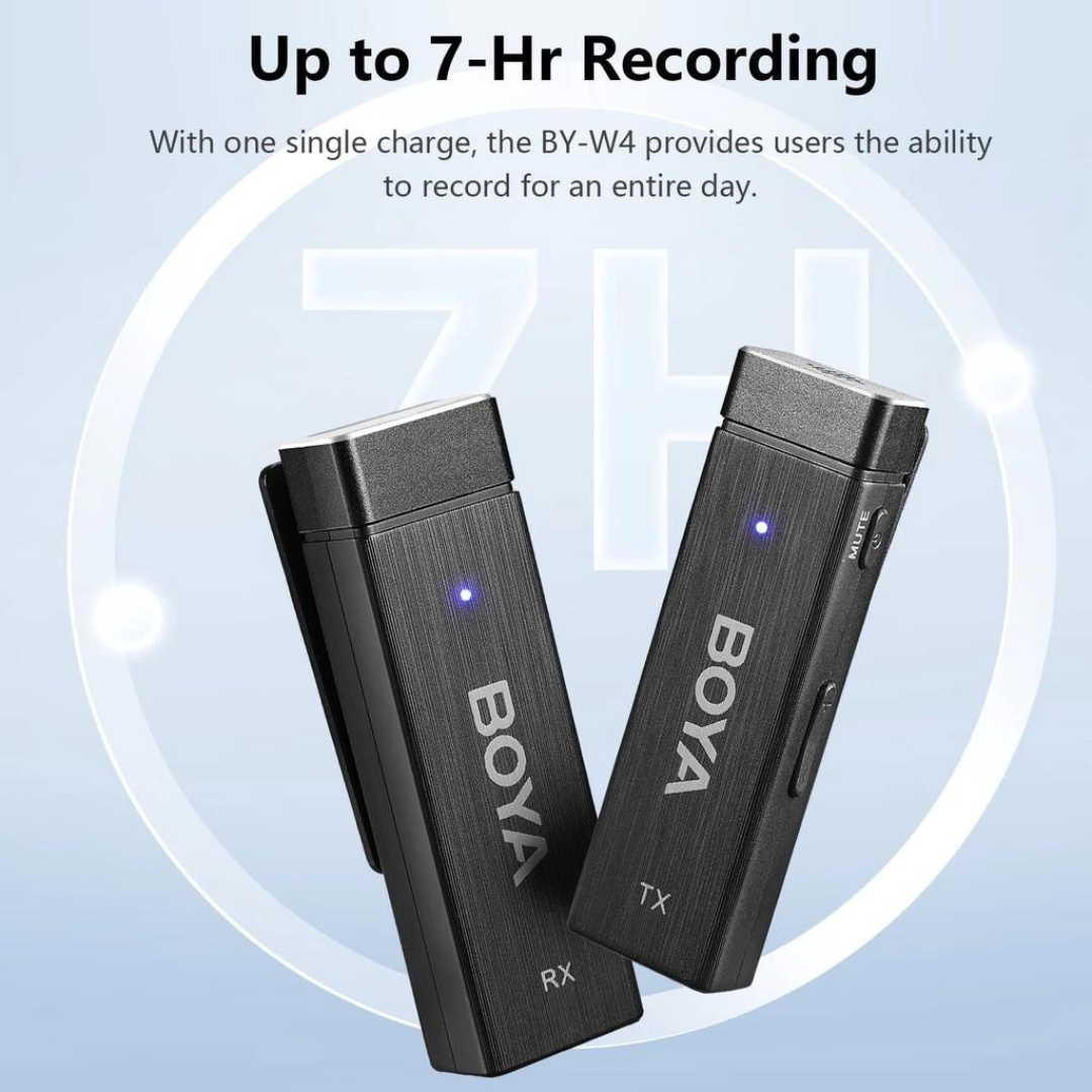 BOYA BY-W4 Ultracompact 2.4GHz Four-Channel Wireless Microphone System | Shopee Malaysia