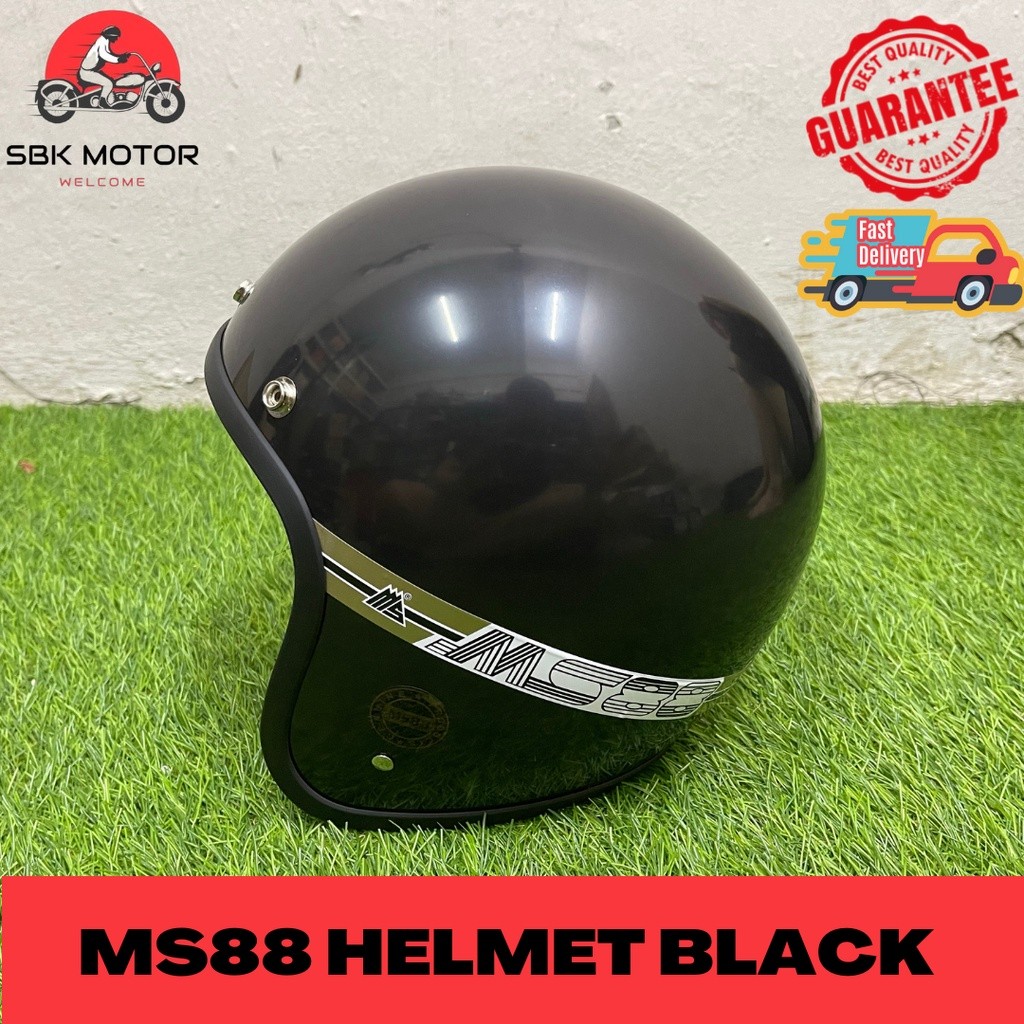 HELMET MS88 ORIGINAL BLACK | Shopee Malaysia