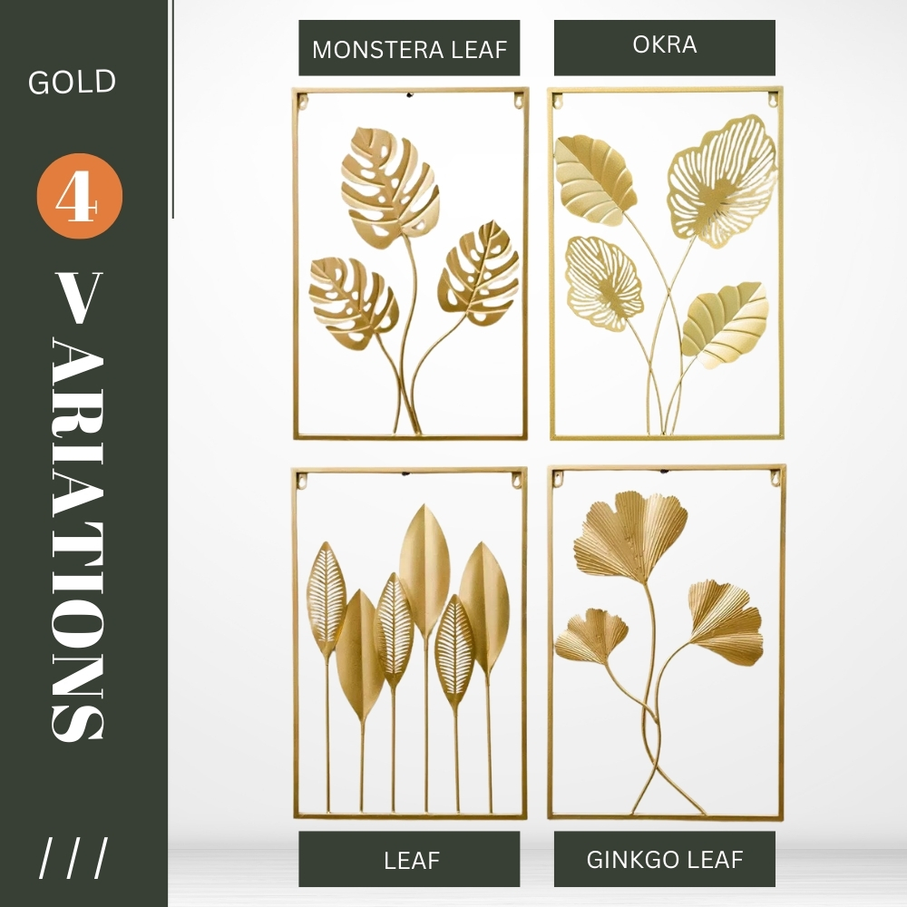 Hiasan Dinding Bingkai Emas Metal (60x40cm) | Wall Frame Home Decor ...