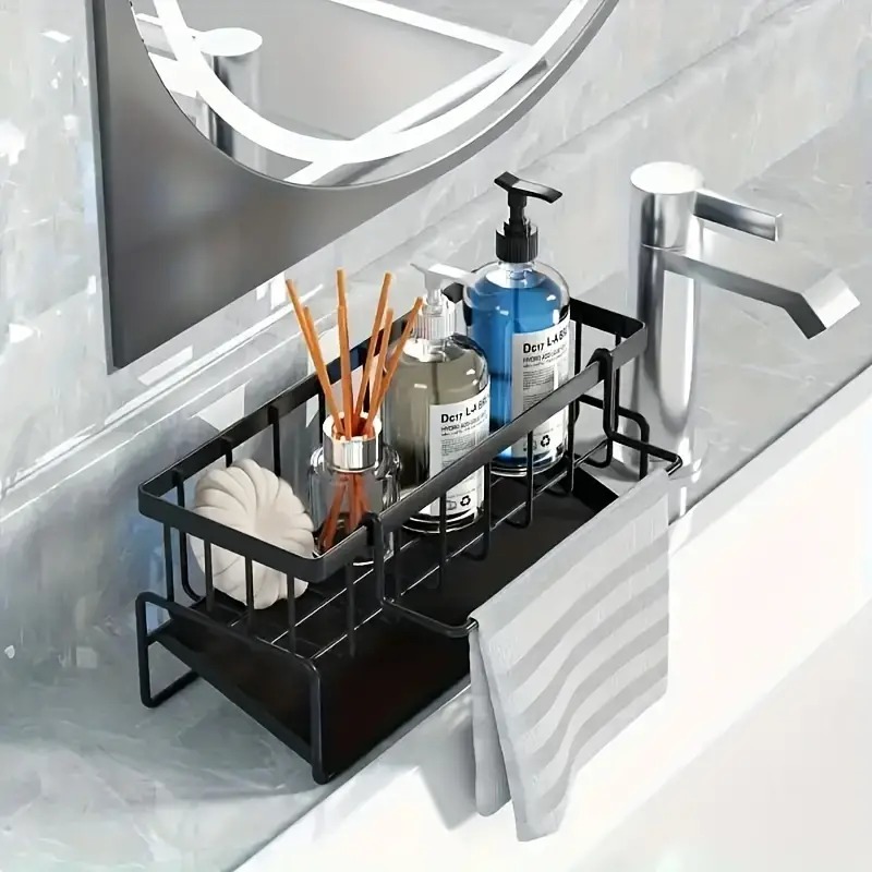 Kakideco Kitchen Faucet Organiser Sponge Rack Sink Organiser Drainer ...