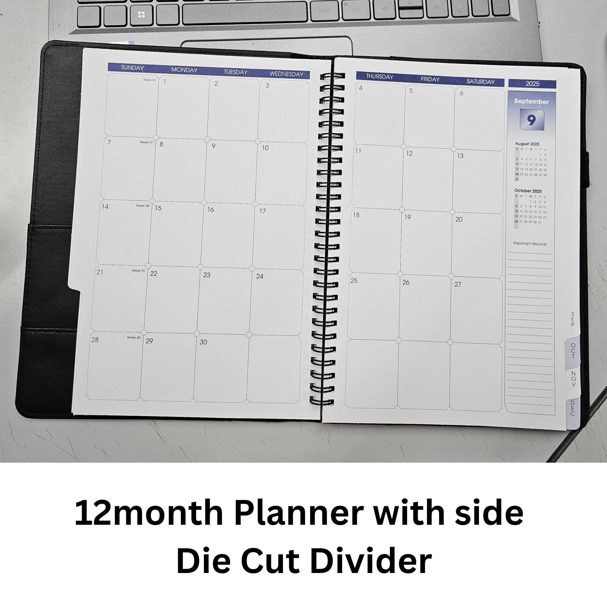 2025 B5 19X26cm 12month planner diary year planner Wire O Padded Front ...