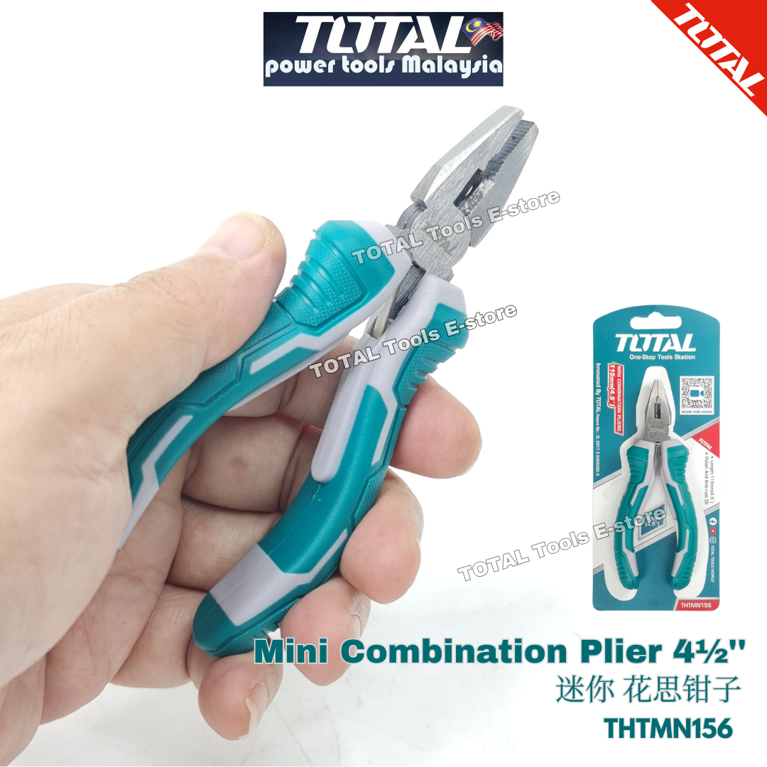 TOTAL Mini Combination Plier 4½'' 迷你花思钳子 - THTMN156 | Shopee Malaysia