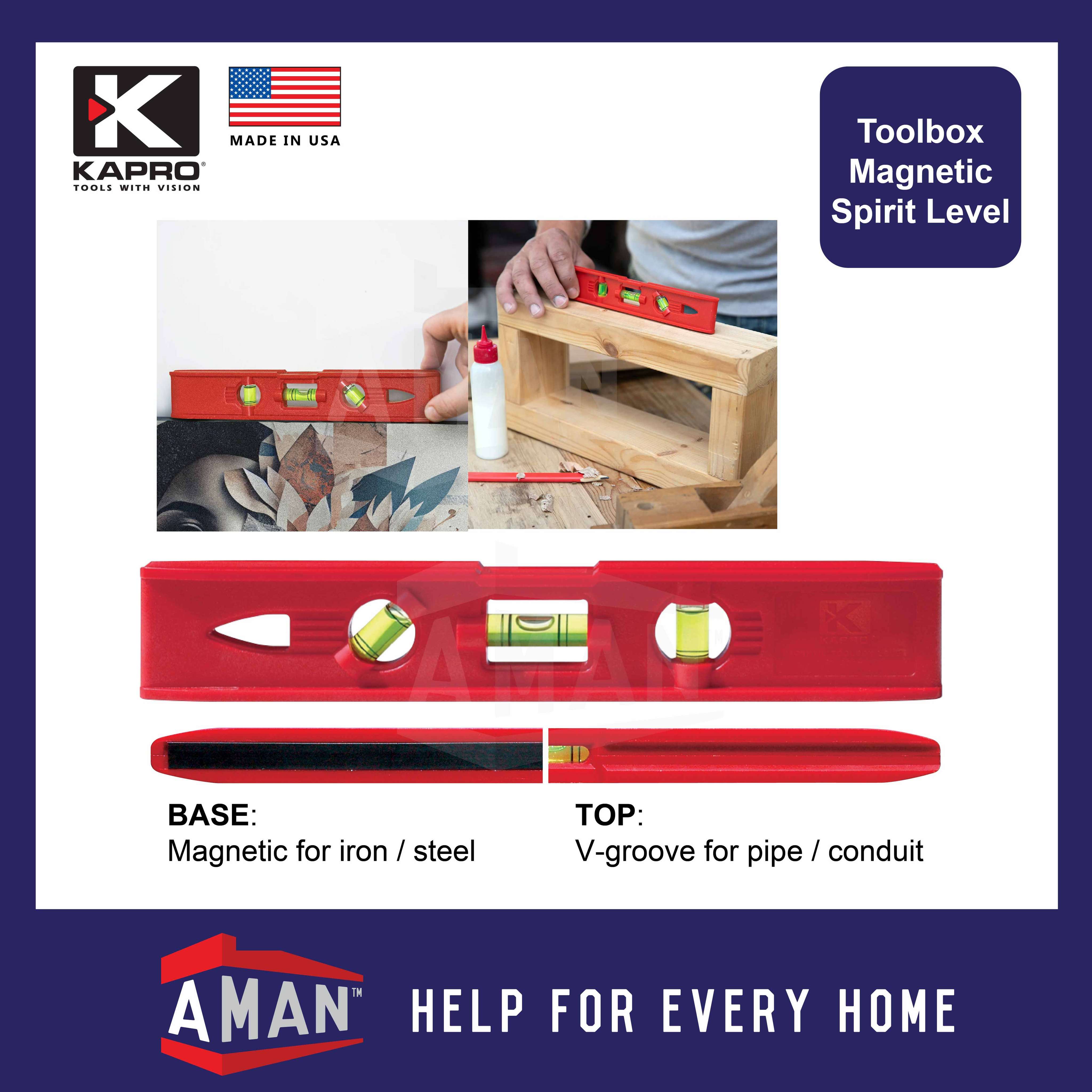 KAPRO Spirit Level Magnetic Toolbox Level Box Level Water Level Ruler ...