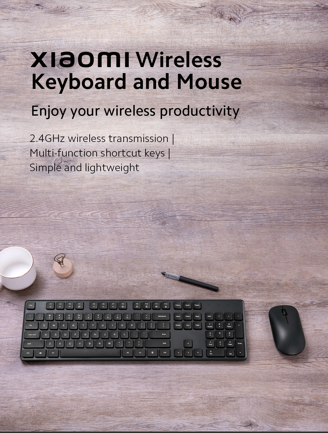 Xiaomi Mi Wireless Keyboard And Mouse Combo Shopee Malaysia