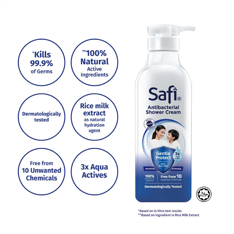Safi Anti-Bacterial Shower Cream 975g Whitamin C Protect Complete ...