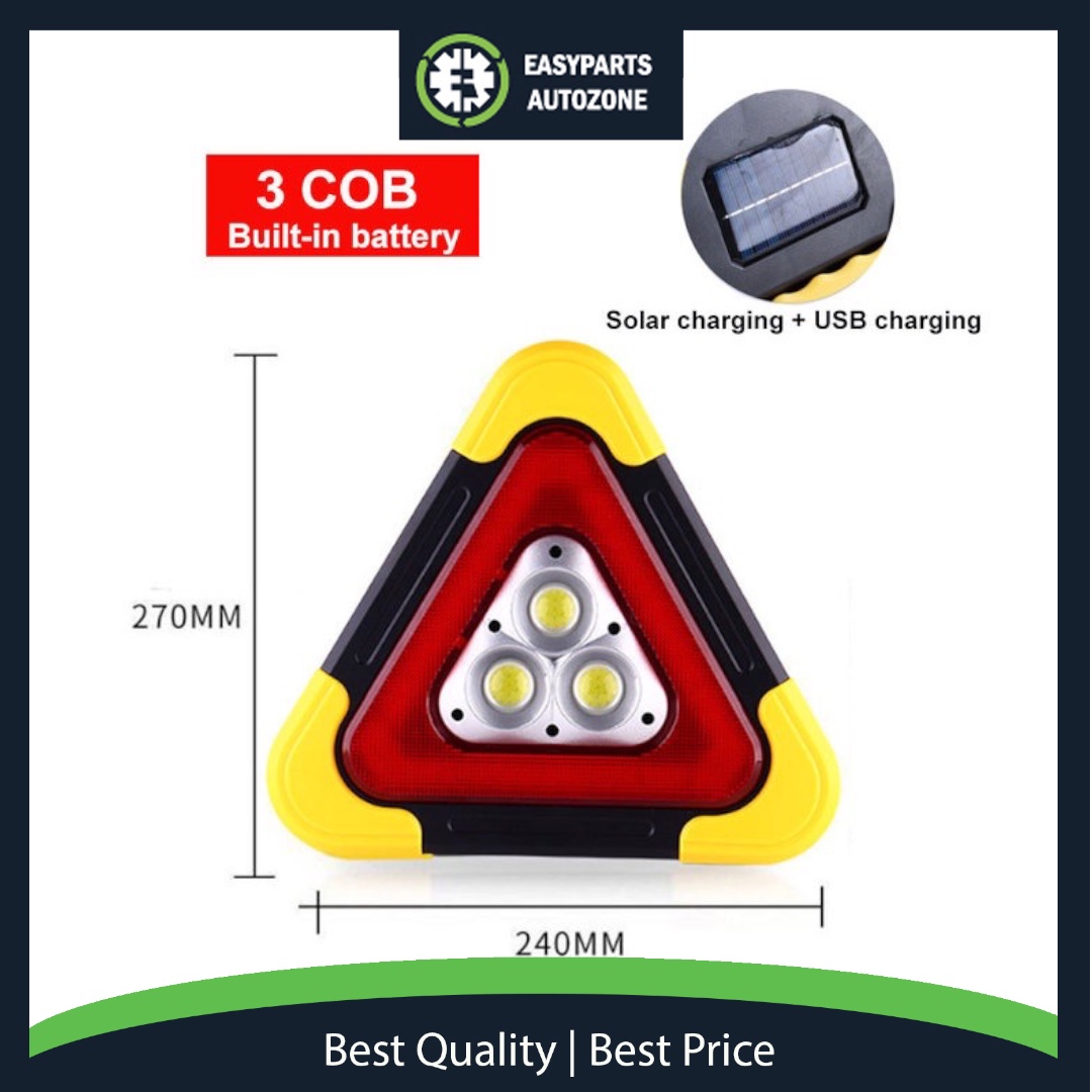 5 Modes Solar Car Emergency Triangle LED Solar Light Floodlight ...